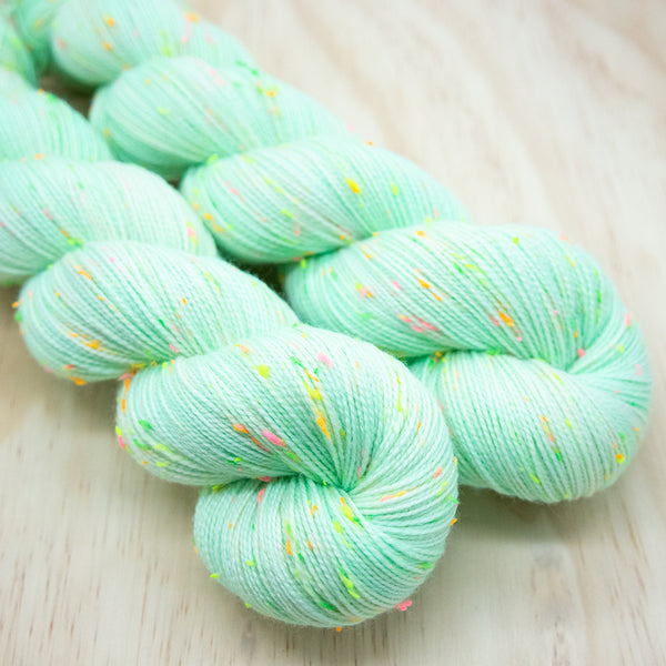 Bright Mint | Hand Dyed Neon Yarn