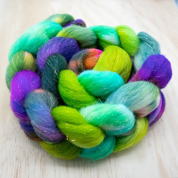Hand Dyed Spinning Fiber by Pineapple Yarn